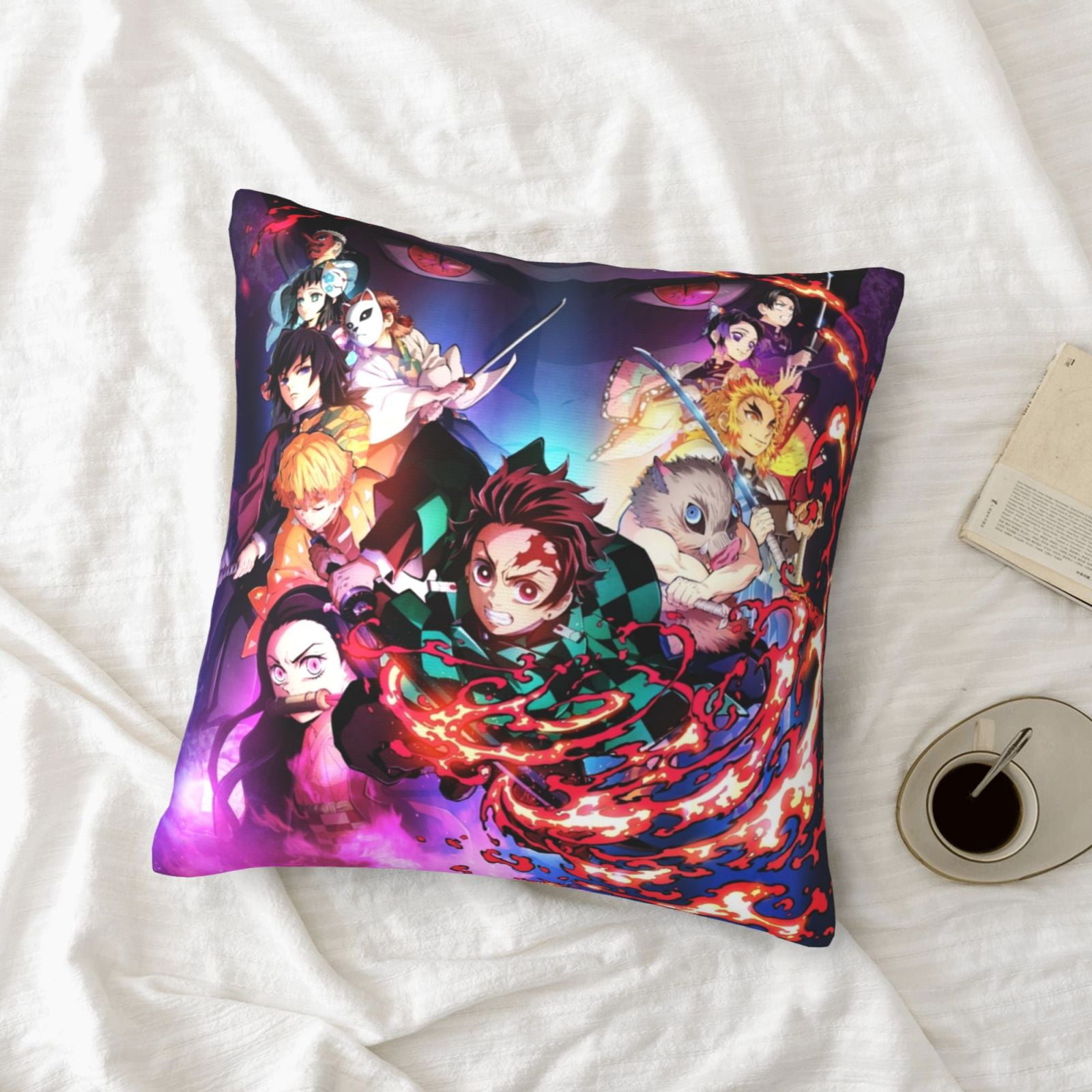 Demon Slayer Throw Pillow Case – Decorative Covers for Couch, Sofa ...