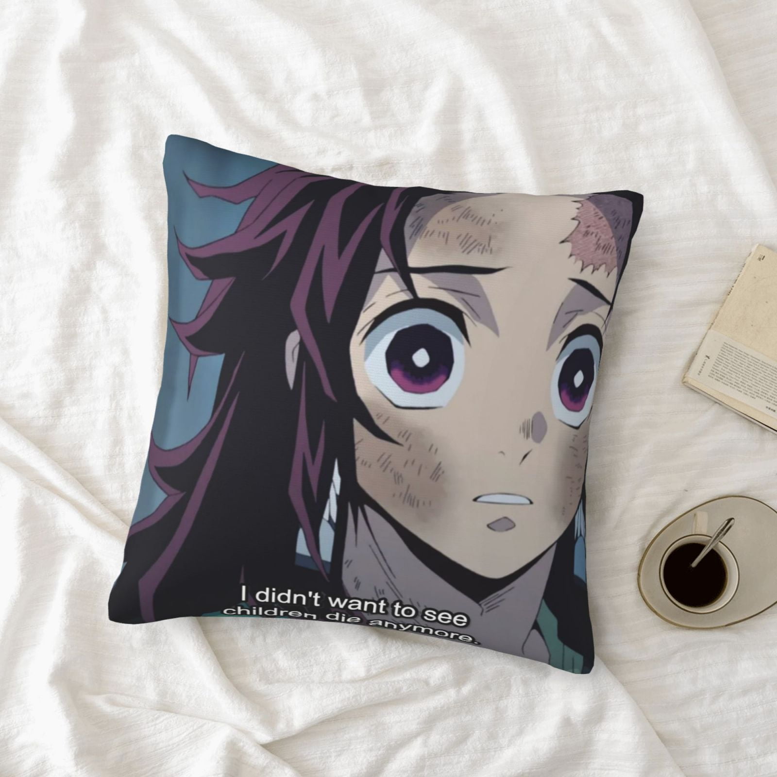 Demon Slayer Throw Pillow Case – Decorative Covers for Couch, Sofa ...