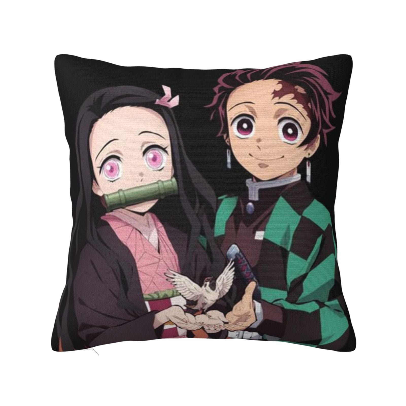 Demon Slayer Throw Pillow Covers 20"X20" Pillow Case Cushion Pillow ...