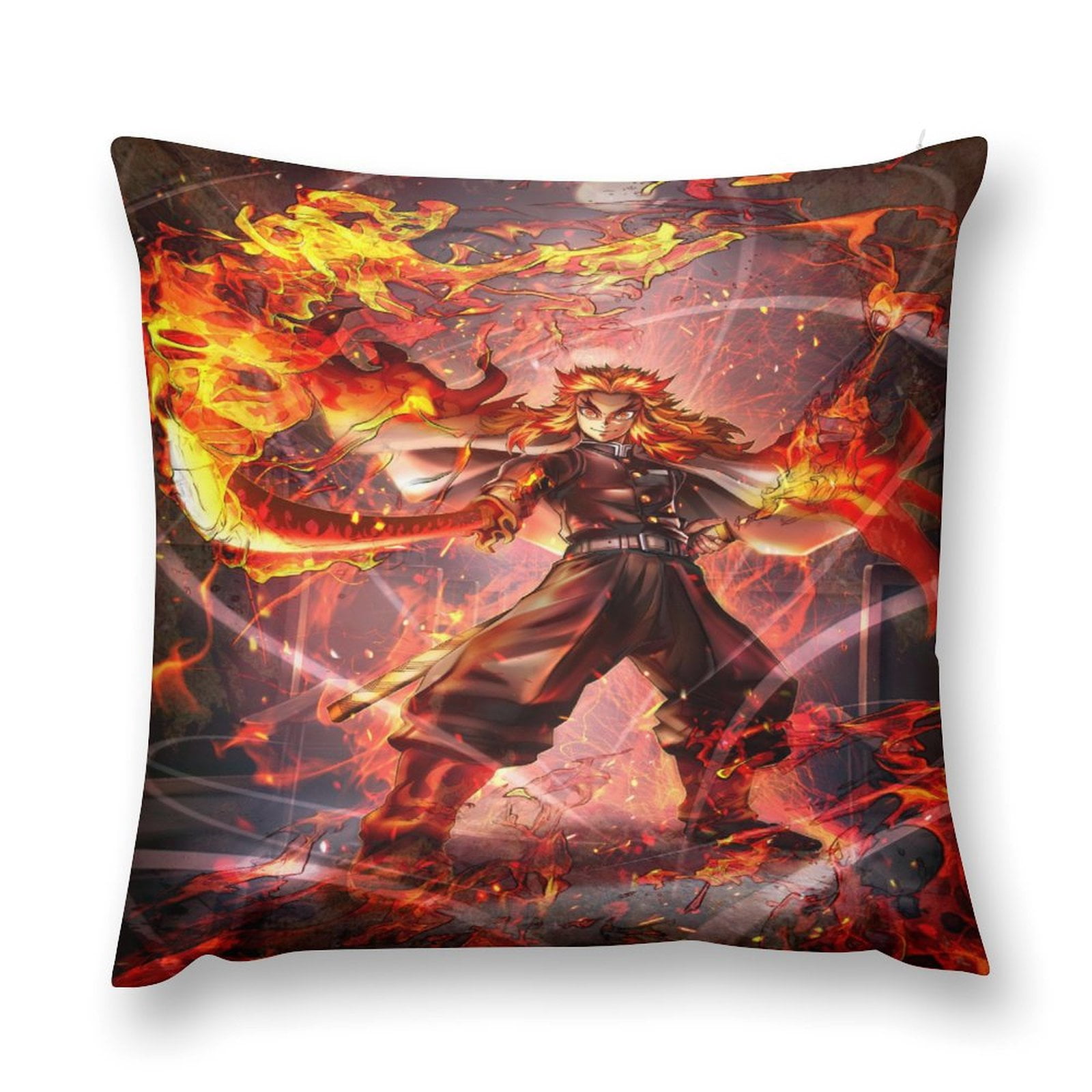 Demon Slayer Throw Pillow Covers Cartoon Pillow Case Square Cushion ...