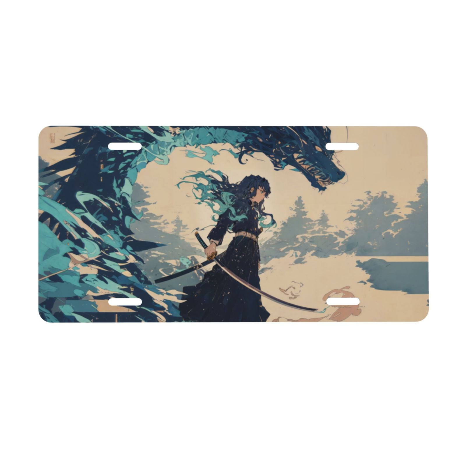 Demon Slayer Tokitou Muichirou License Plate, Car Front License Plates ...