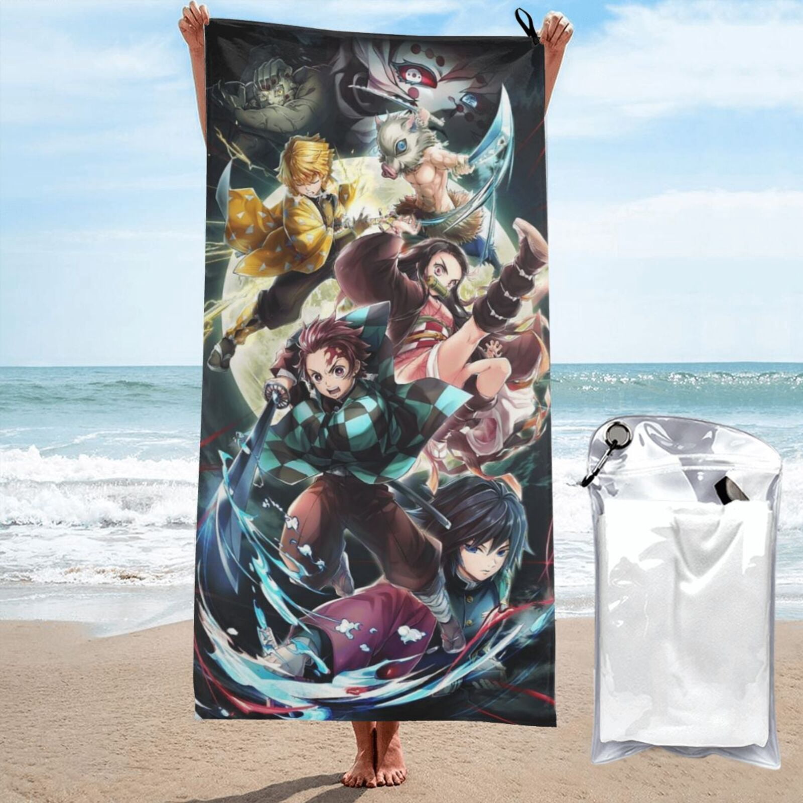 Demon Slayer Towel Microfiber Quick Drying Lightweight and Comfortable ...