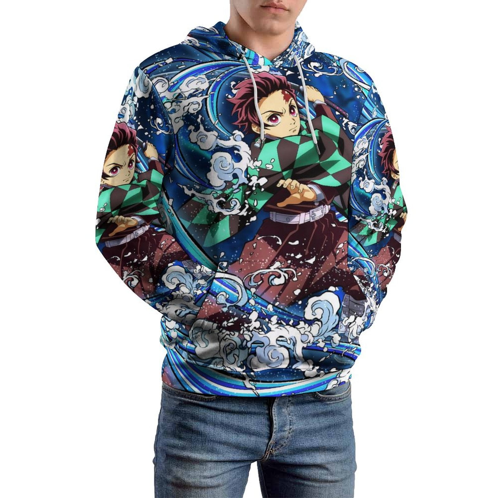 Demon Slayer Unisex Hoodies 3D Print Pullover Hooded Sweatshirt Hoodies ...