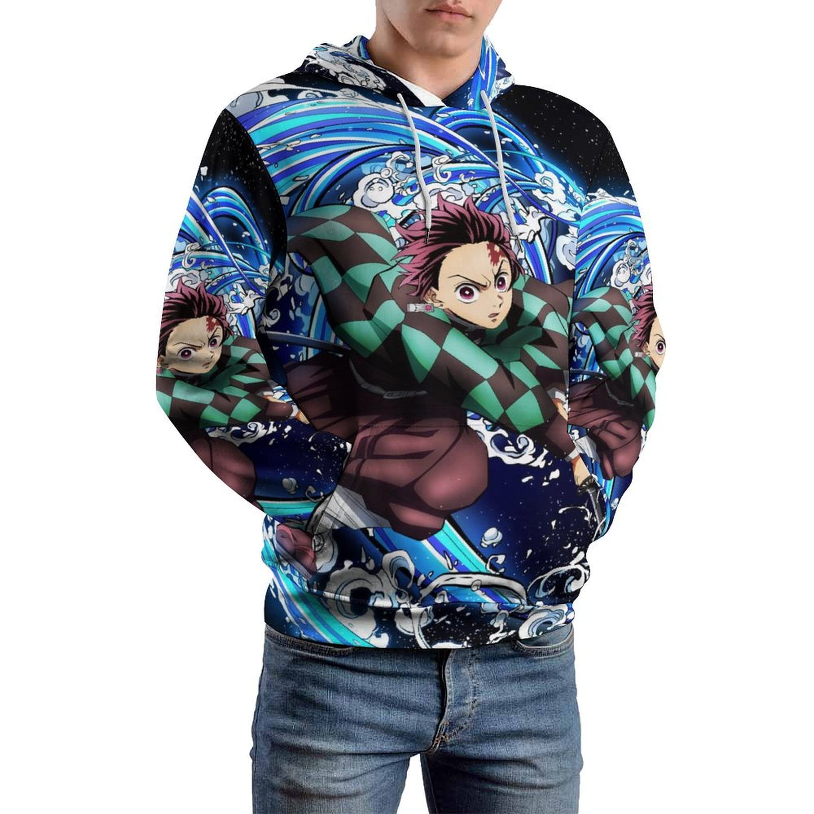 Demon Slayer Unisex Hoodies 3D Print Pullover Hooded Sweatshirt Hoodies ...