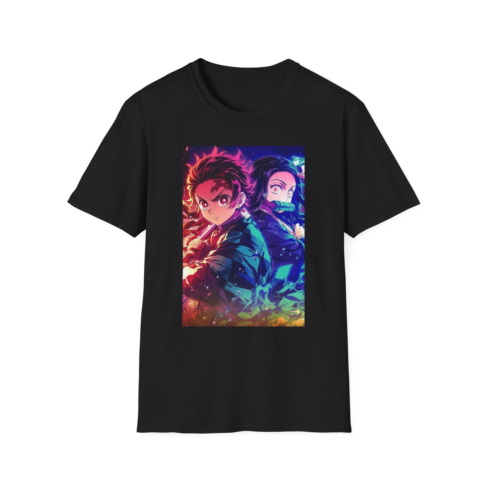 Demon Slayer Unisex JL Anime T-Shirt Softstyle - Tanjiro Nezuko ...