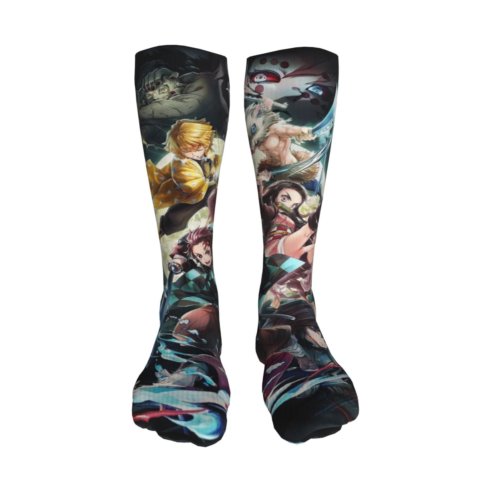 Demon Slayer Unisex Long Knee Thigh Compression Crew Socks Men Women ...