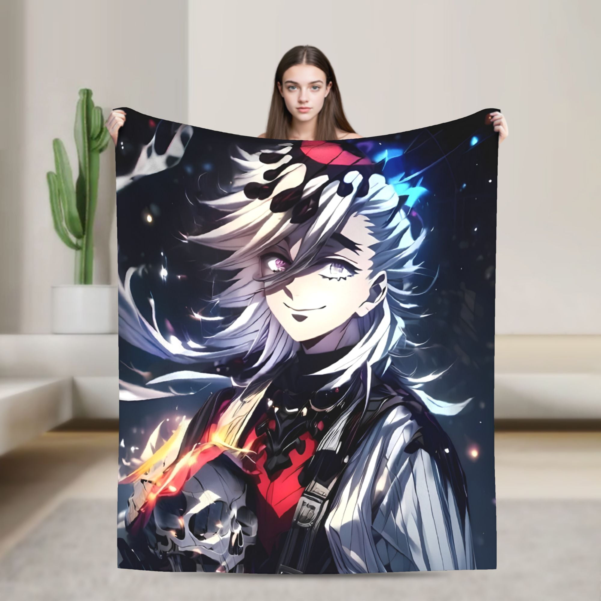 Demon Slayer Upper Rank Two Doma Douma Anime Blanket - Soft Flannel ...