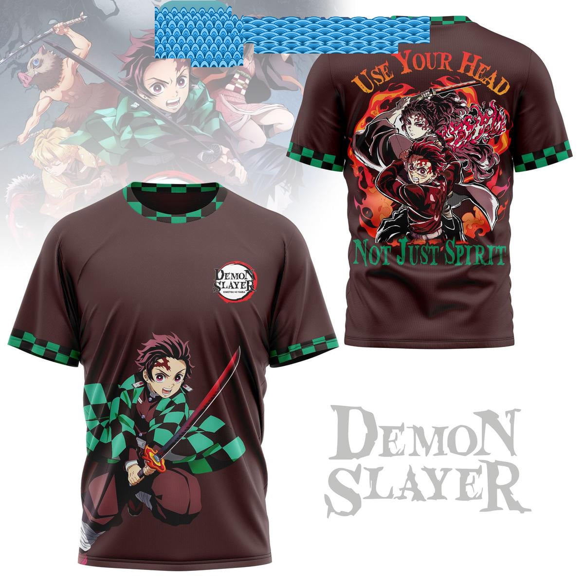 Demon Slayer Use Your Head Not Just Spirit Hoodie T-Shirt - Walmart.com