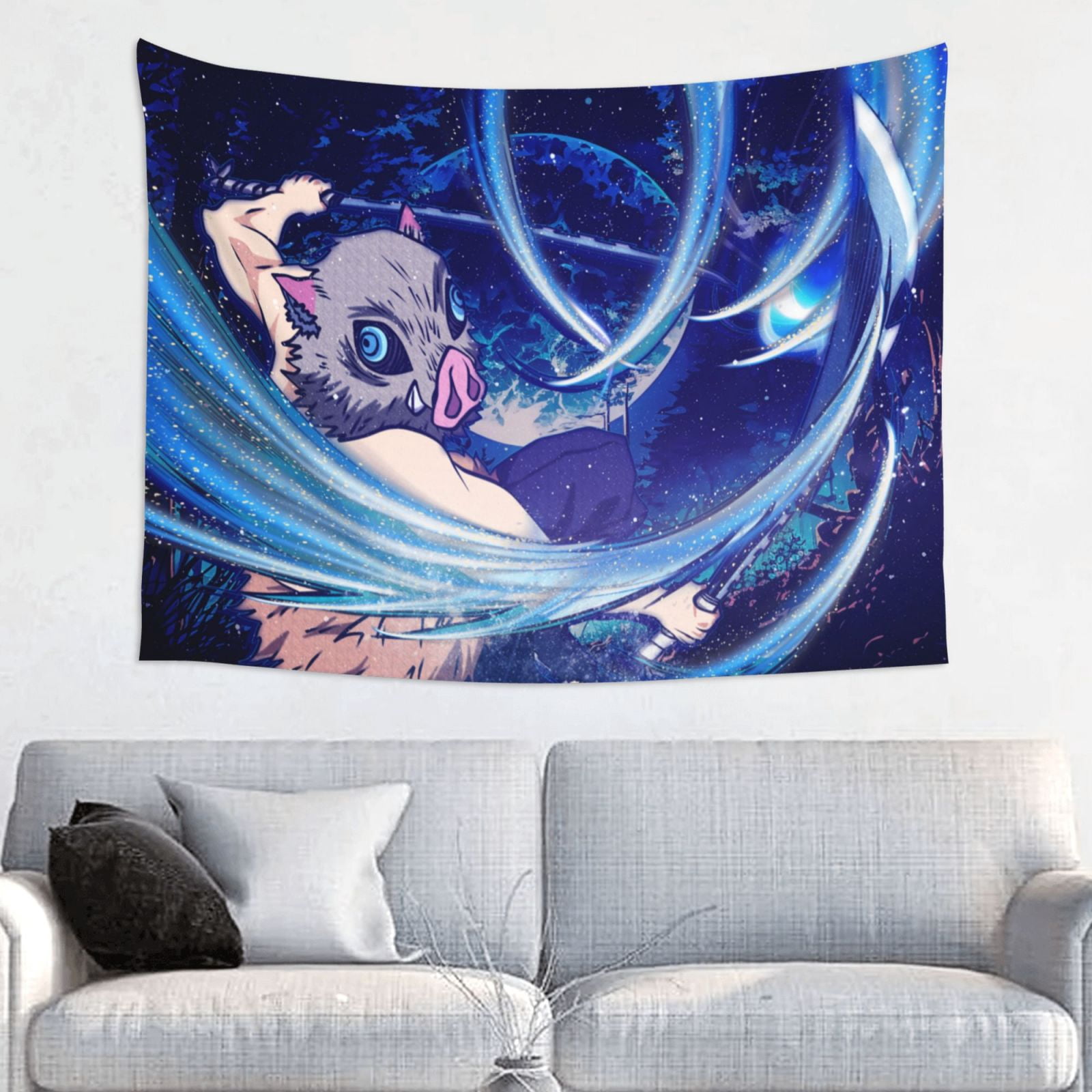 Demon Slayer Wall Tapestry Cartoon Poster for Bedroom Aesthetics Funny ...