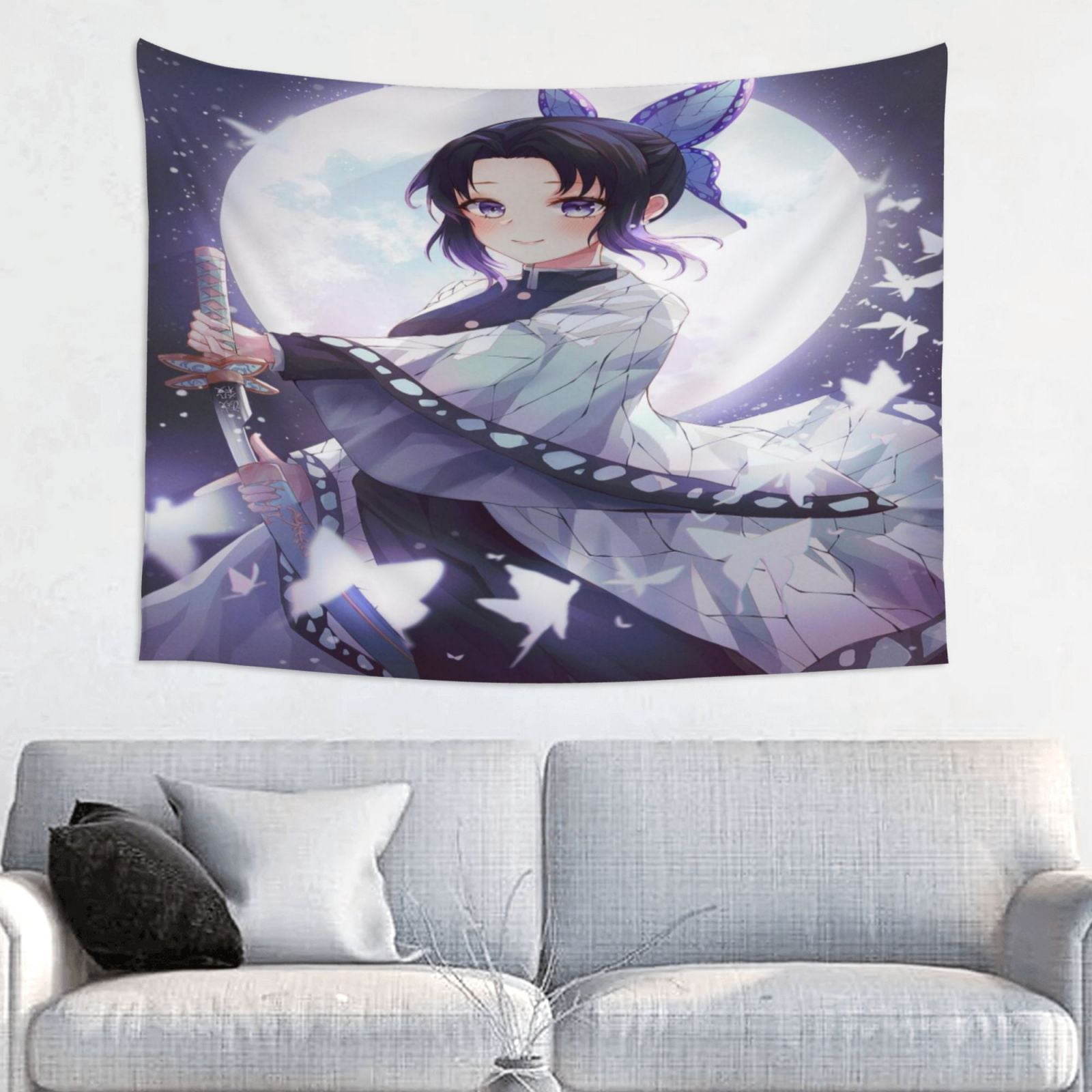 Demon Slayer Wall Tapestry Cartoon Poster for Bedroom Aesthetics Funny ...