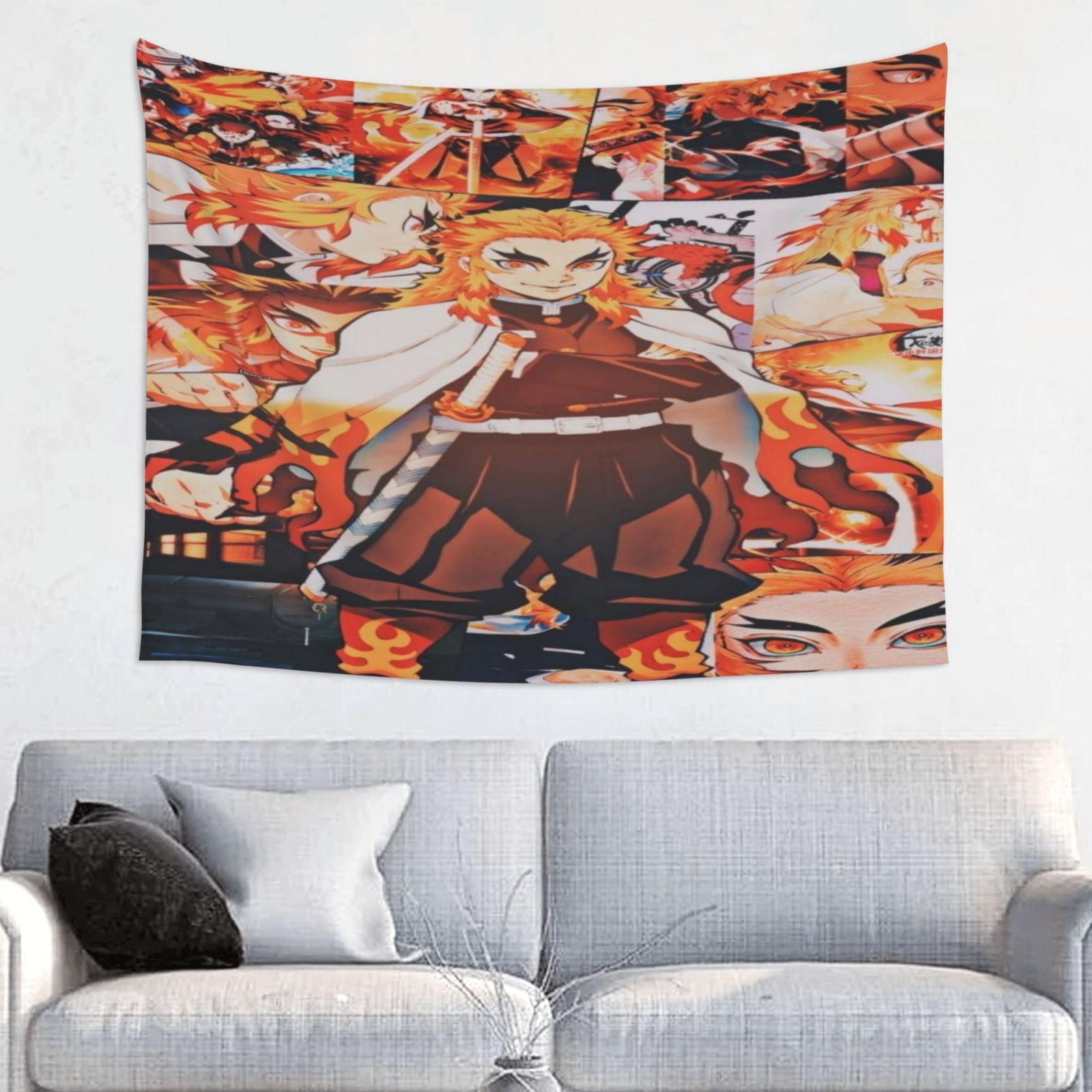 Demon Slayer Wall Tapestry Cartoon Poster for Bedroom Aesthetics Funny ...