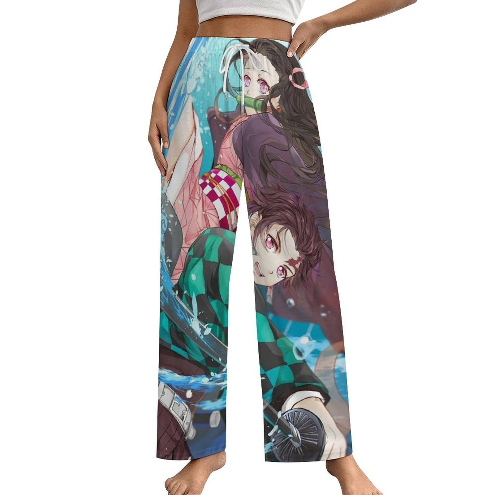 Demon Slayer Women Pajama Suit Sleepwear Long Pants Pajama Lady Pjs Set ...