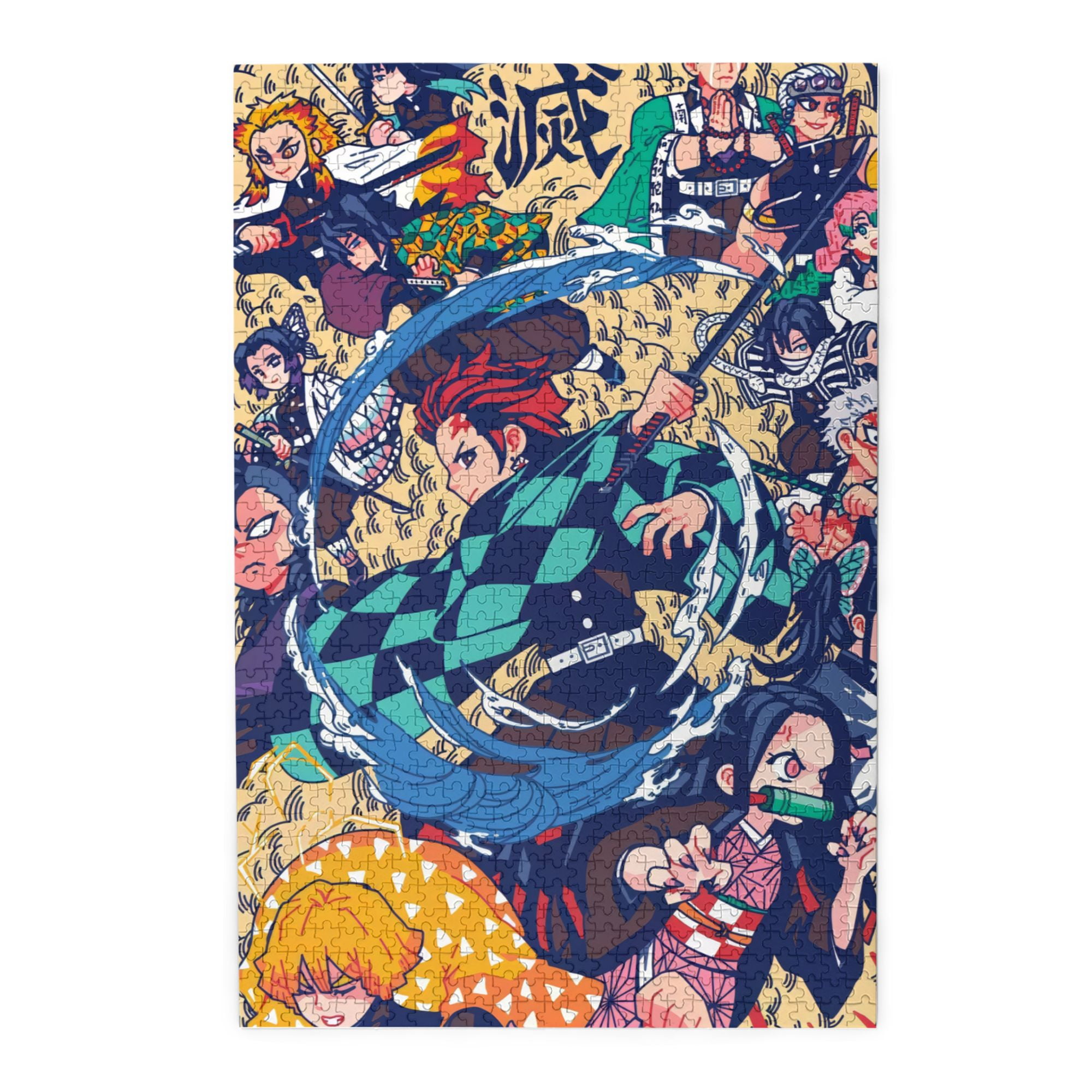 Demon Slayer Wooden Puzzle 1000 PCS in Plastic Box, DIY Jigsaw Puzzle ...