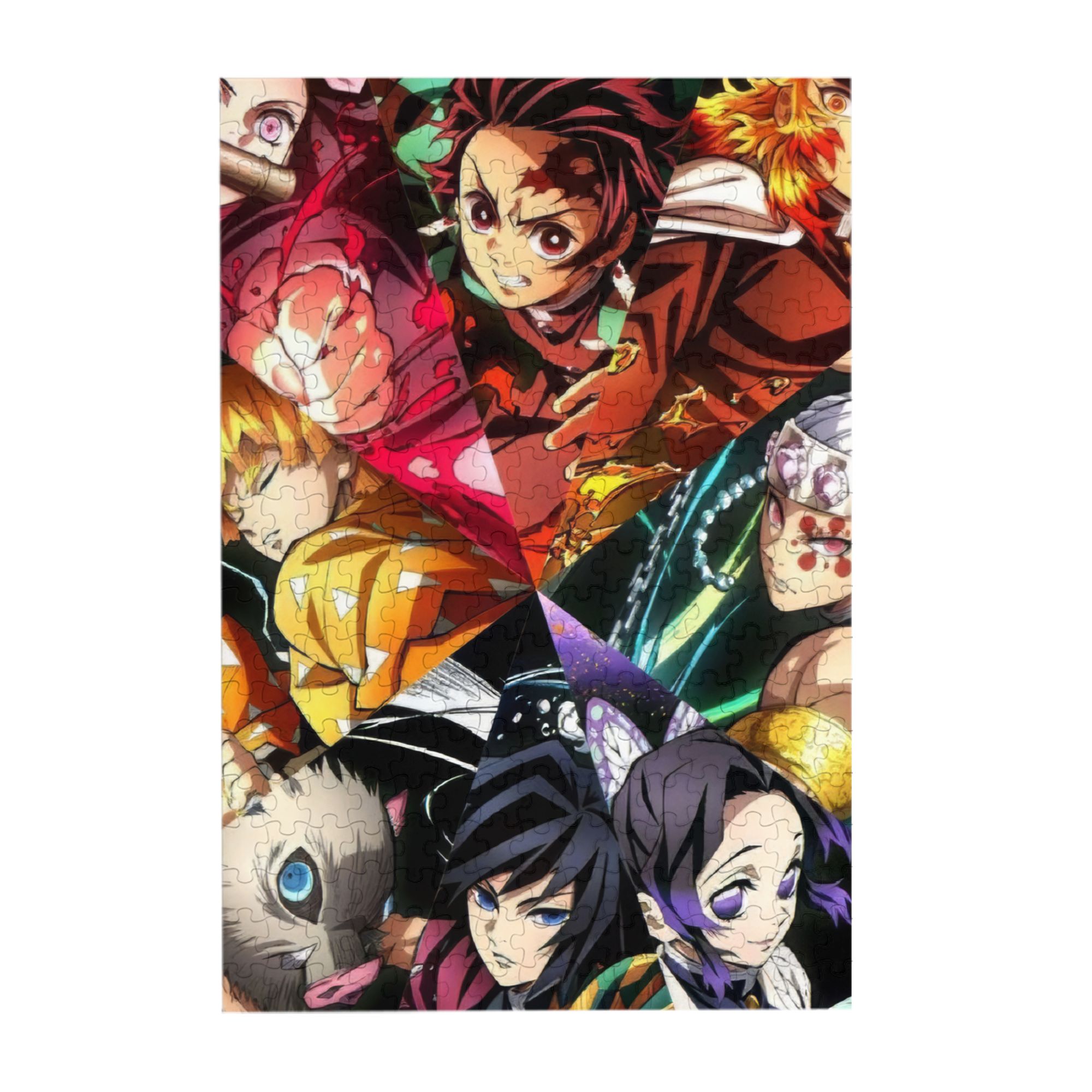 Demon Slayer Wooden Puzzle 300 PCS in Plastic Box, DIY Jigsaw Puzzle ...