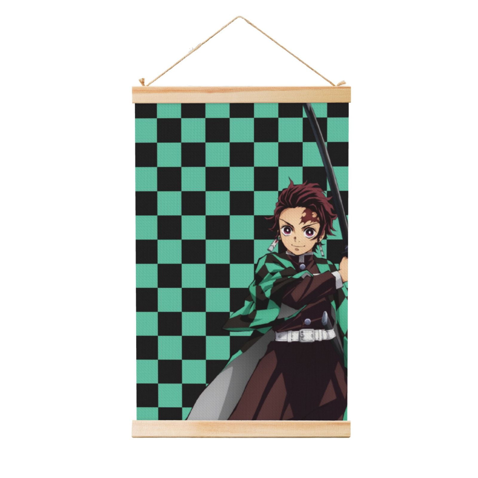 Demon Slayer Wooden Shaft Hanging Poster Home Decor Poster Wall Art ...