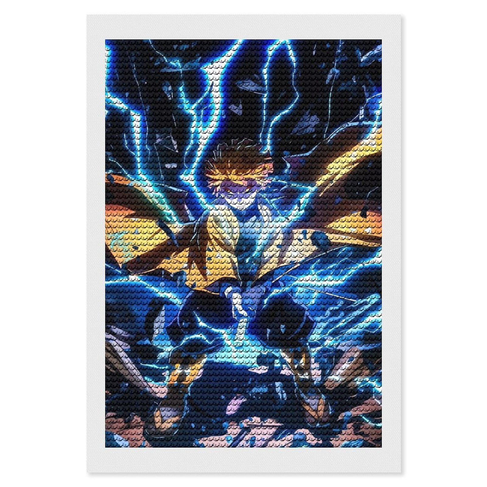 Demon Slayer Zenitsu Agatsuma Diamond Art Kits for Adults 5D Diamond ...