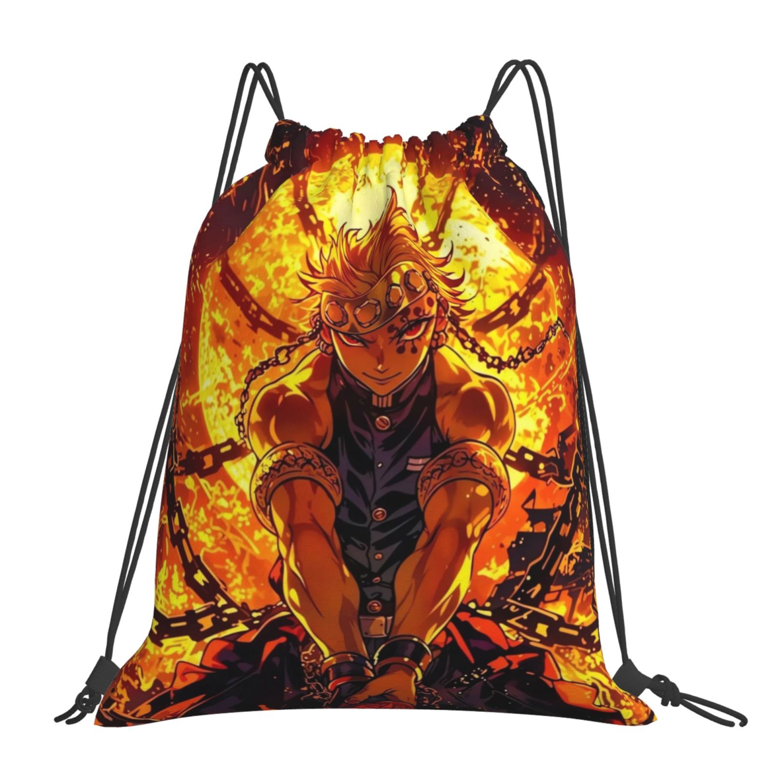 Demon Slayer Zenitsu Agatsuma Drawstring Backpack Sport Gym Bag For ...
