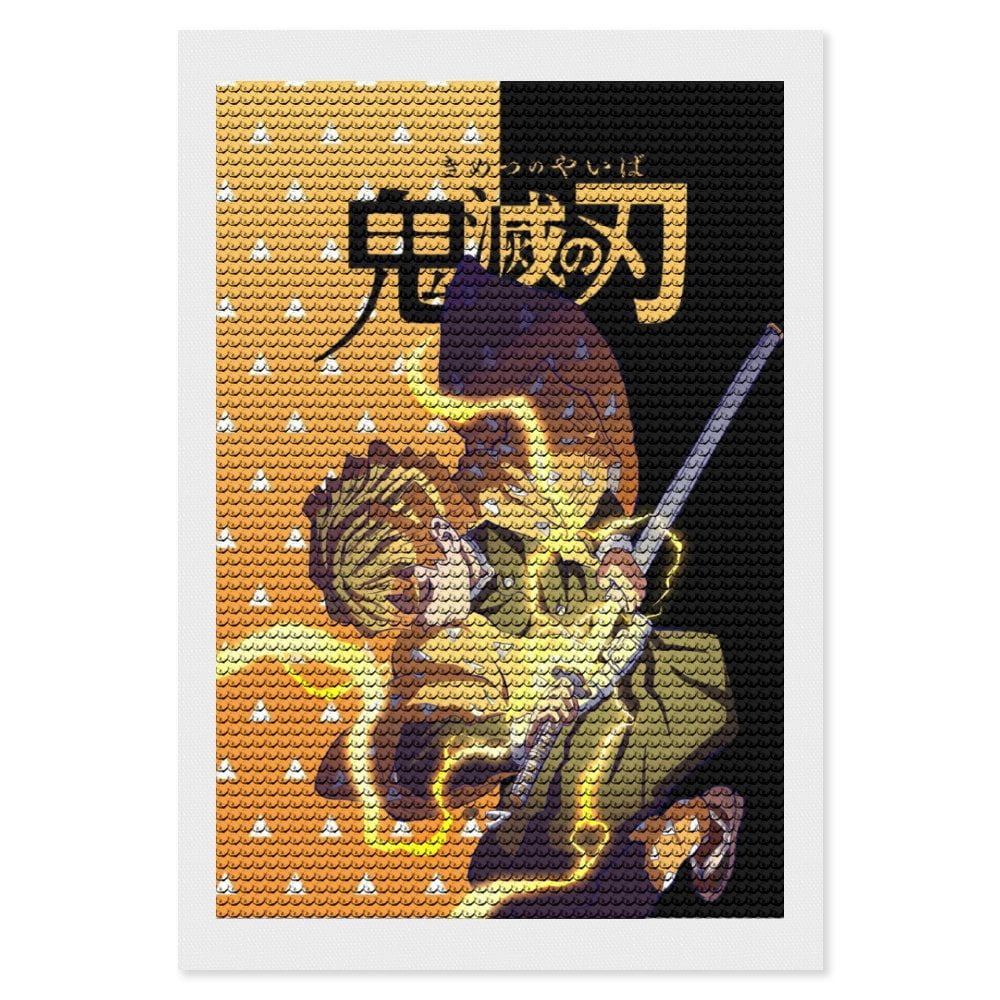 Demon Slayer Zenitsu Diamond Art Kits for Adults - 5D Diamond Art Kits ...