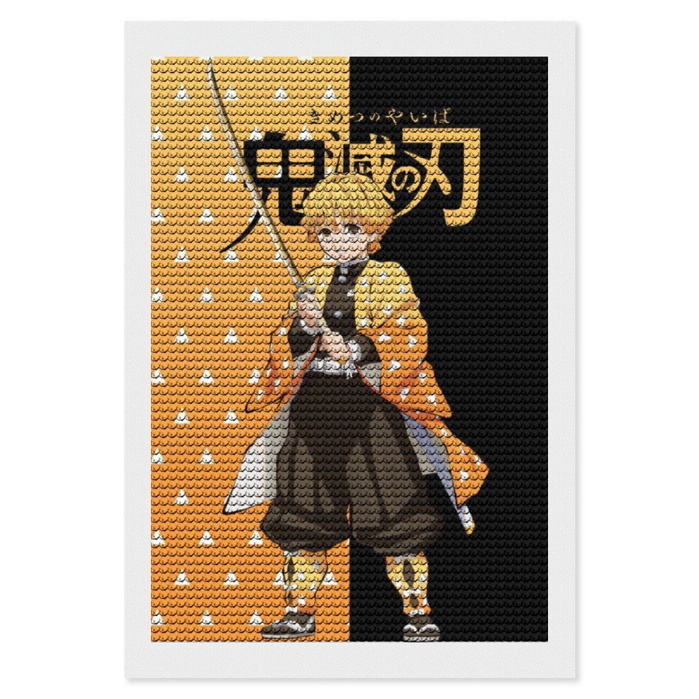 Demon Slayer Zenitsu Diamond Art Kits for Adults - 5D Diamond Art Kits ...