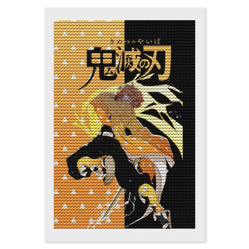 Demon Slayer Zenitsu Diamond Art Kits for Adults - 5D Diamond Art Kits ...