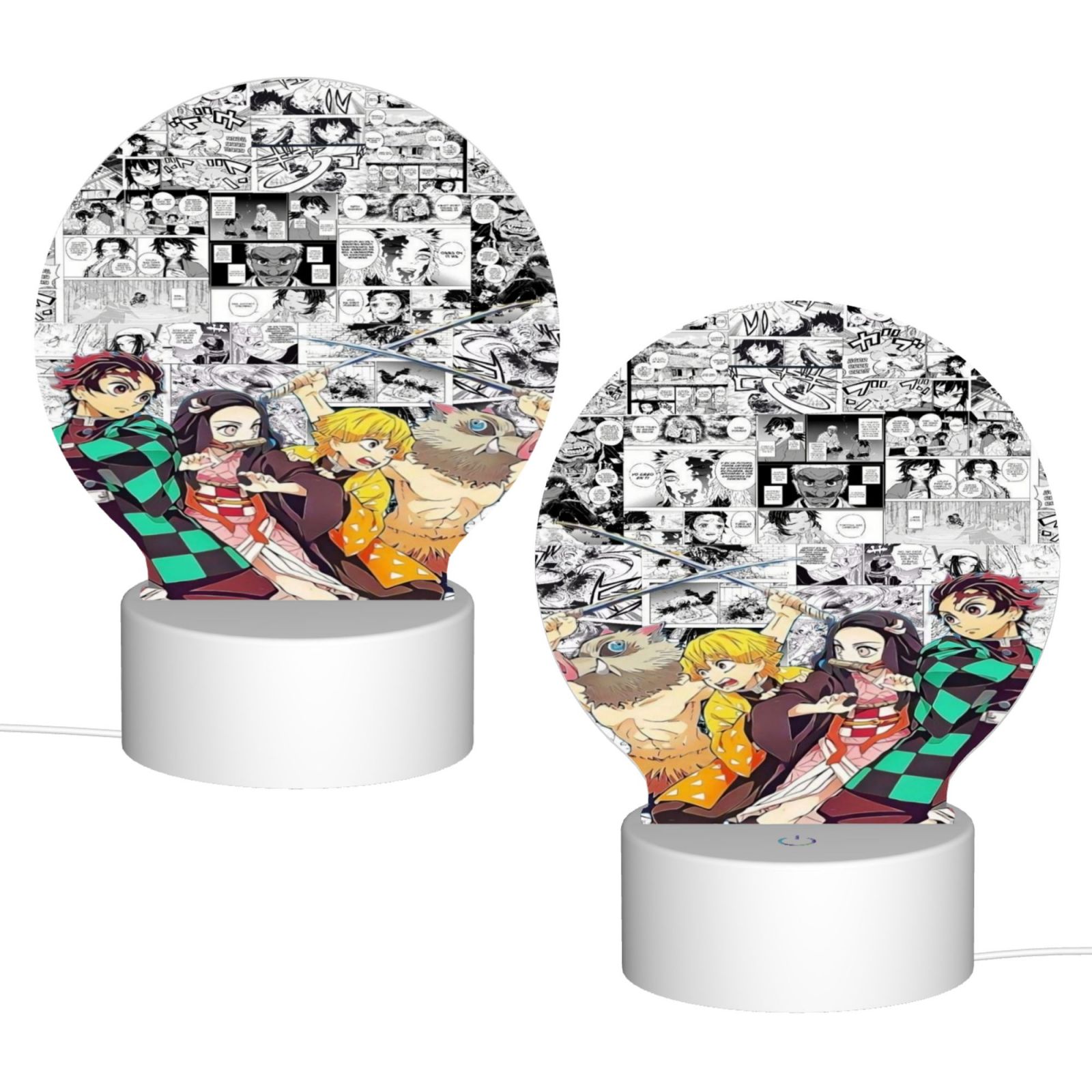 Demon Slayer anime round acrylic night light is suitable for rooms ...