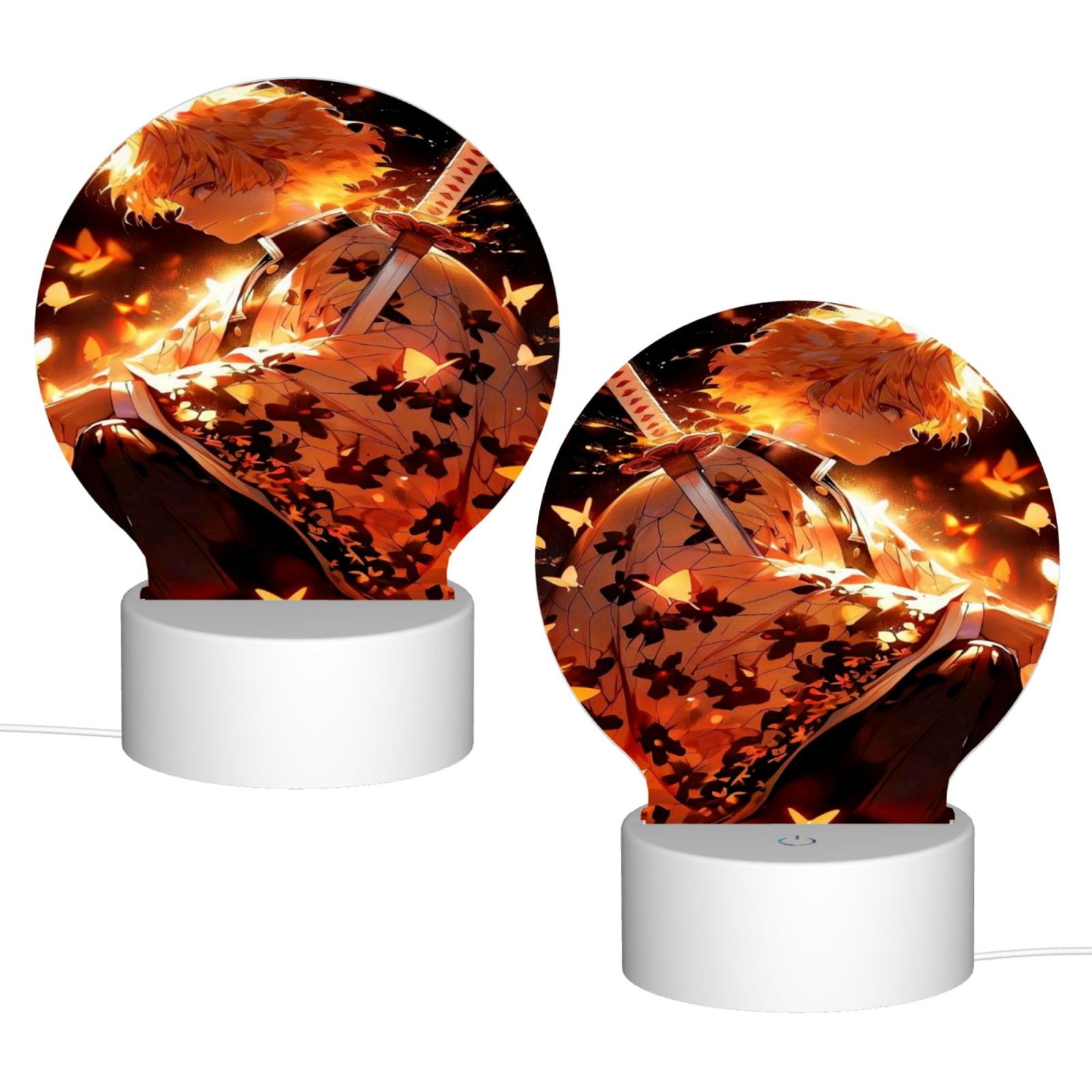 Demon Slayer anime round acrylic night light is suitable for rooms ...