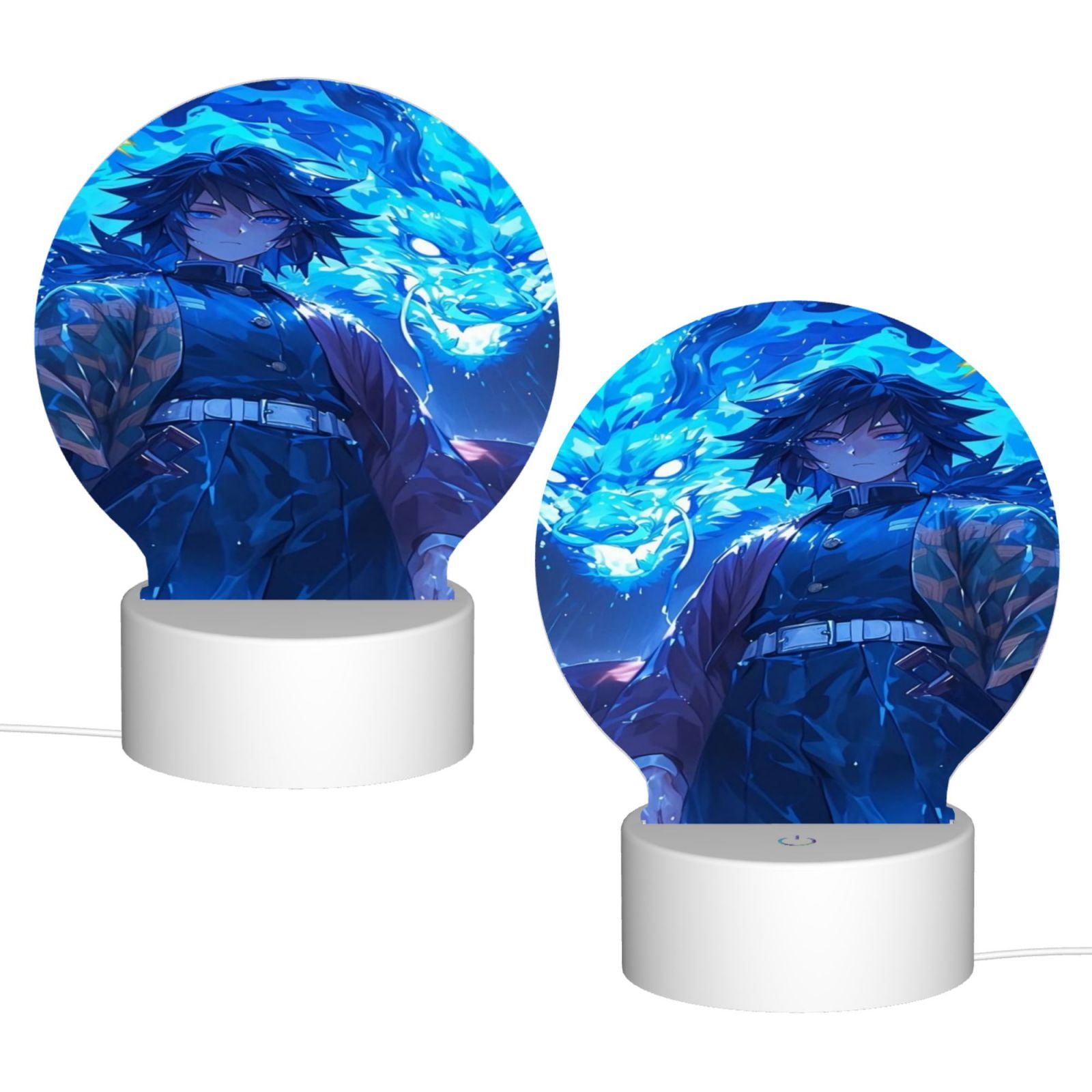 Demon Slayer anime round acrylic night light is suitable for rooms ...