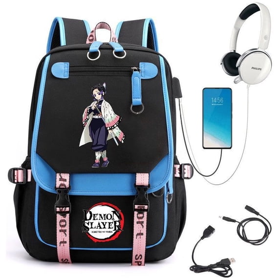 Demon Slayer backpack, anime backpack, unisex, 2D anime style, Kamado ...