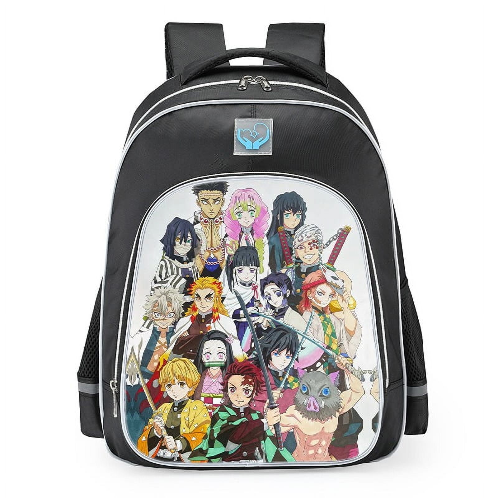Demon Slayer backpack with printed design, stylish school bag for ...