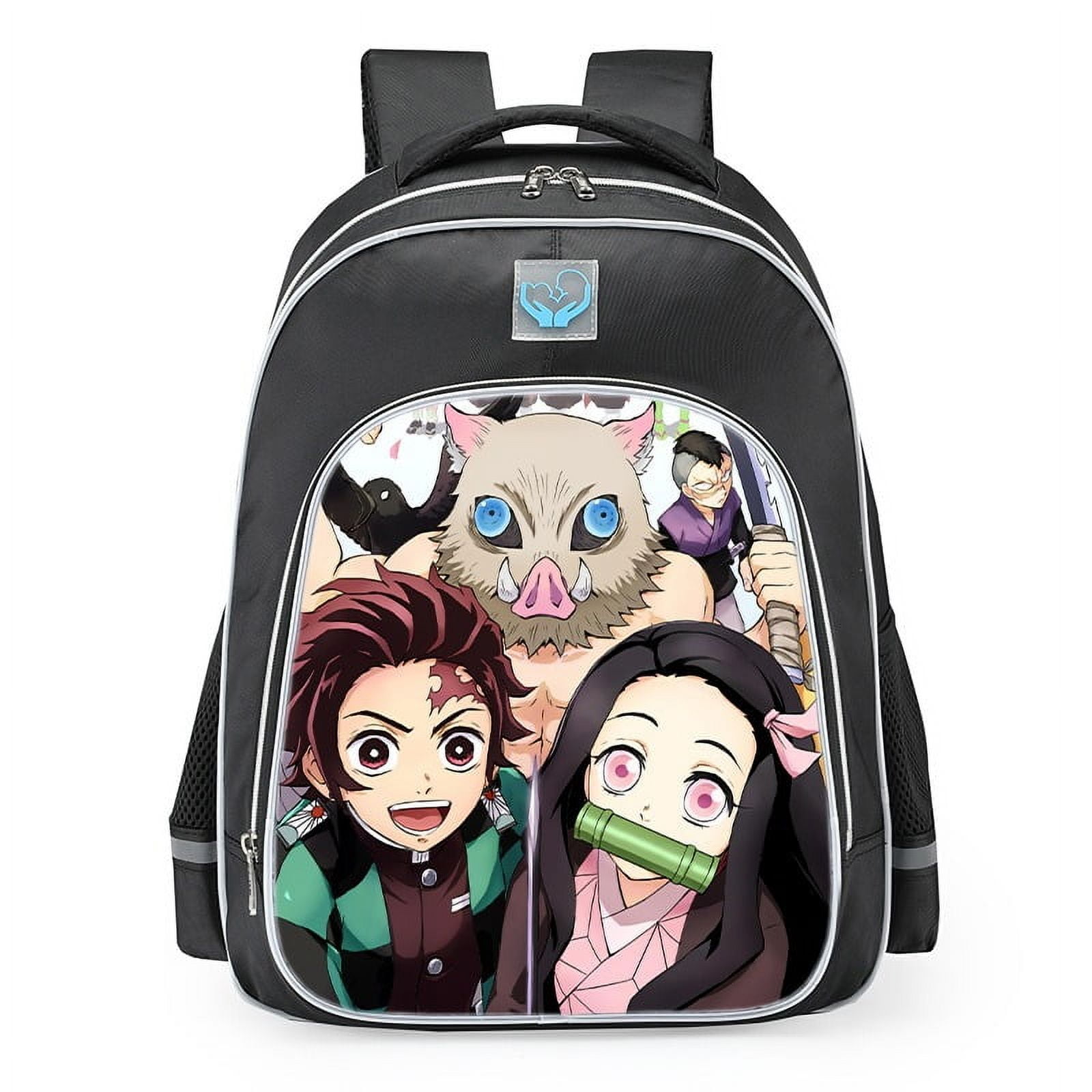 Demon Slayer backpack with printed design, stylish school bag for ...