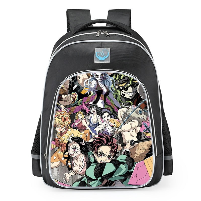 Demon Slayer backpack with printed design, stylish school bag for ...