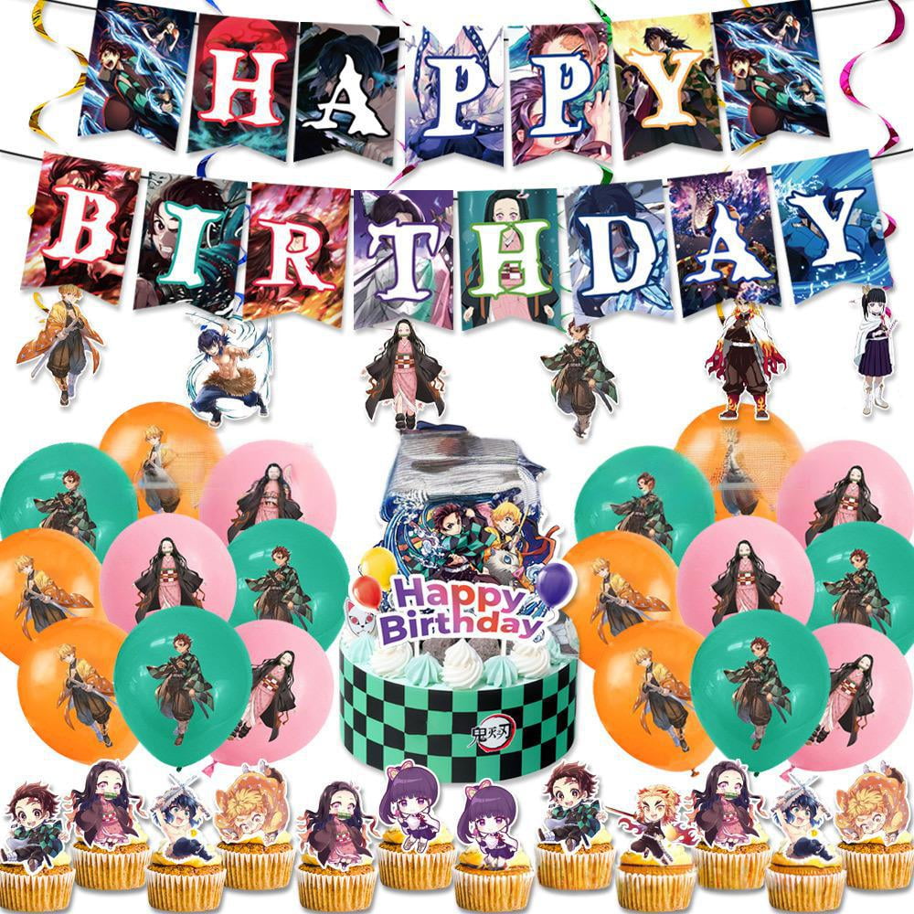 Demon Slayer birthday party supplies - Demon Slayer party decorations ...