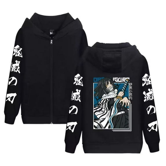 Demon Slayer cool and flashy street style Zip Up Hoodie Versatile ...