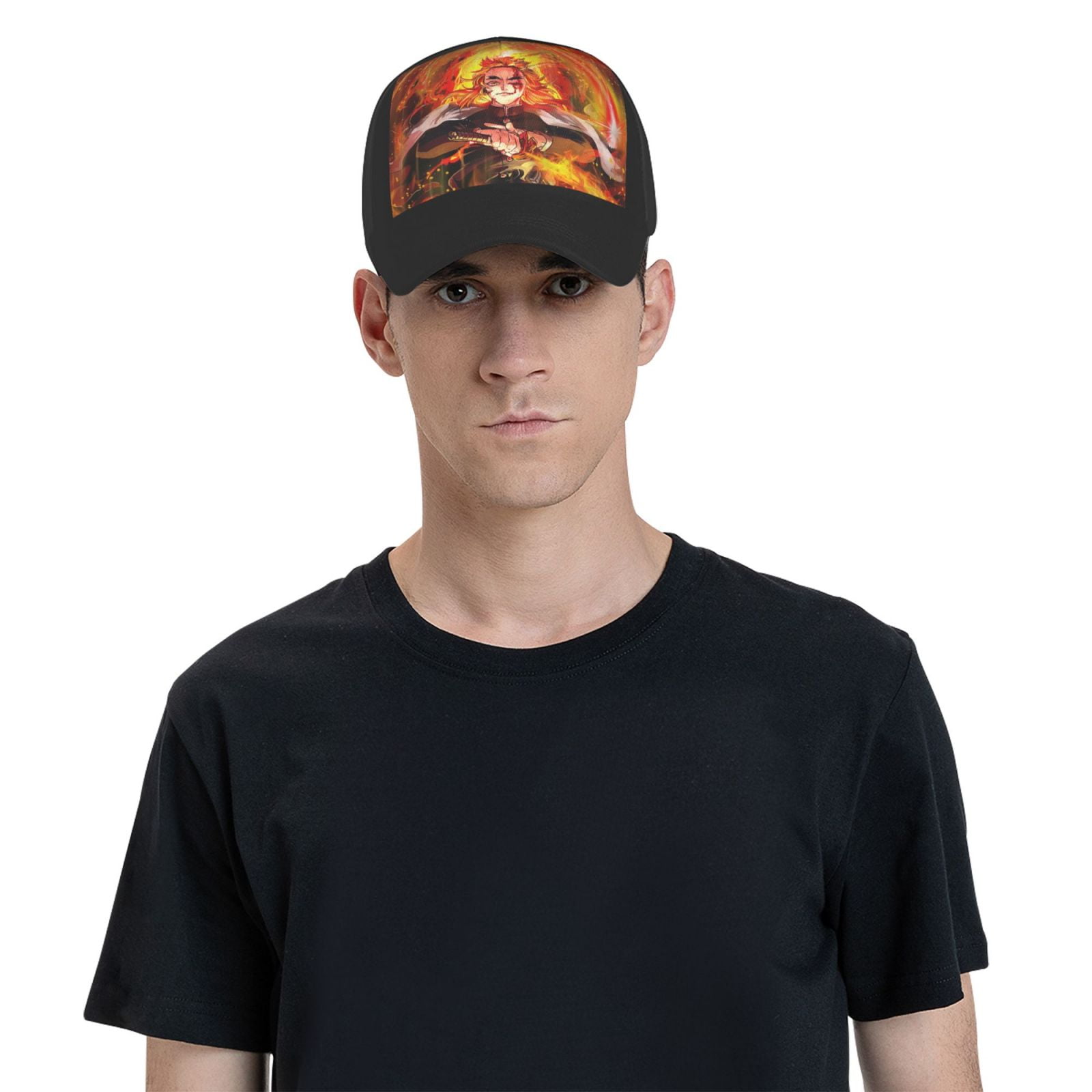 Demon Slayer hats 3D printed Demon Slayer character flat top baseball ...