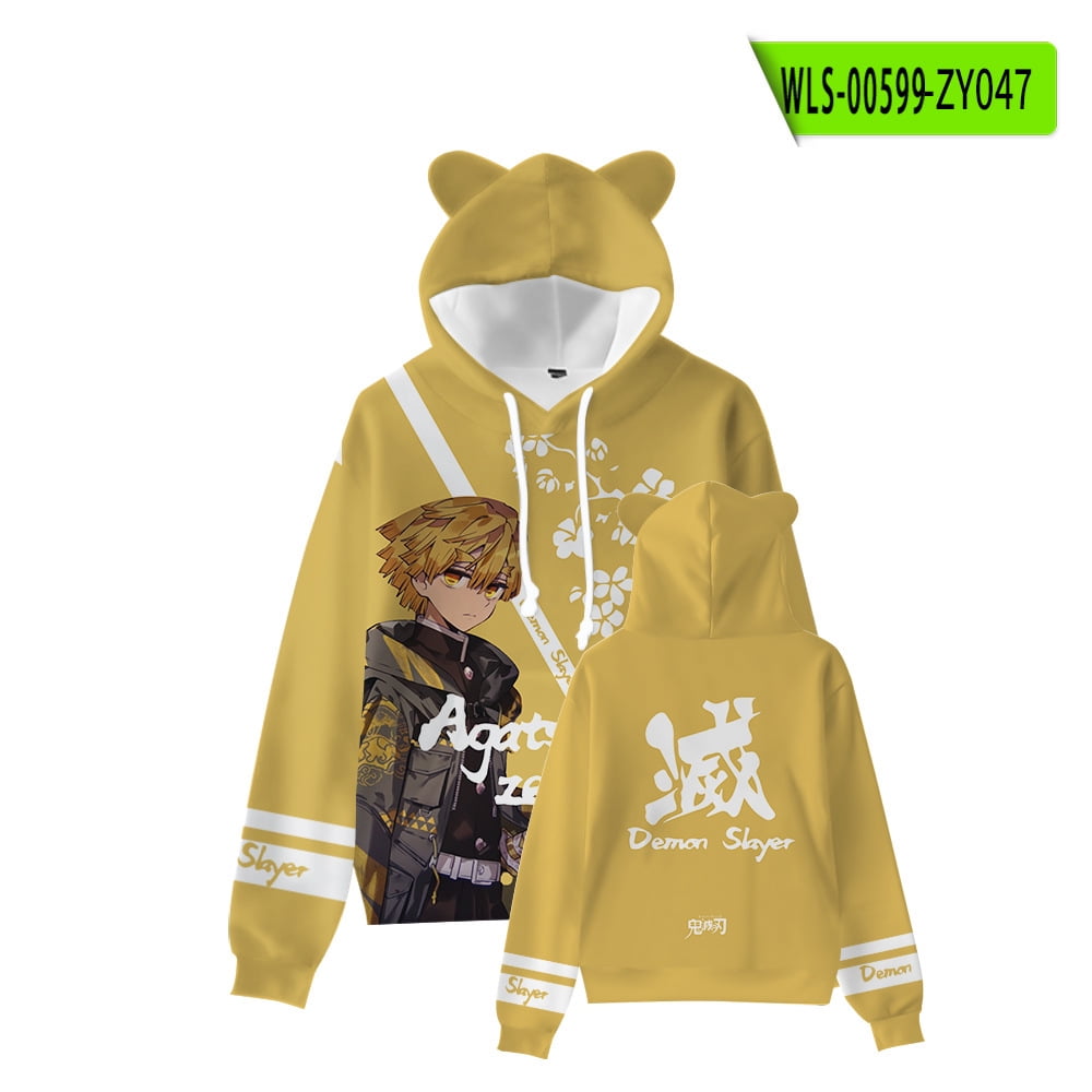 Demon Slayer hoodie, Nezuko Kamado anime pullover, unisex printed cat ...