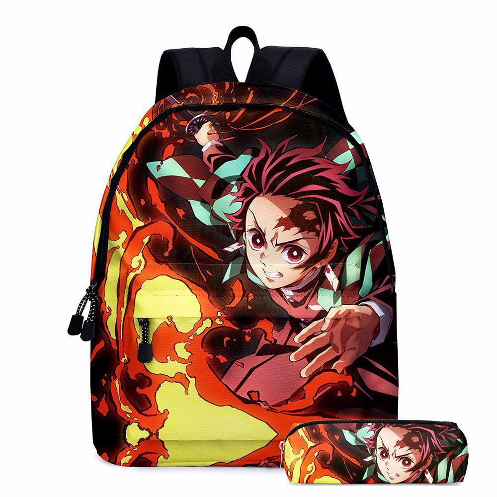 Demon Slayer print backpack, cartoon Nezuko Kamado anime backpack ...