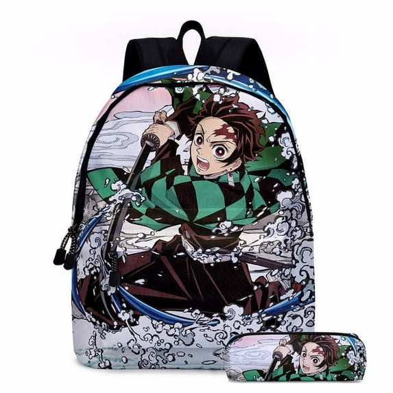 Demon Slayer print backpack, cartoon Nezuko Kamado anime backpack ...