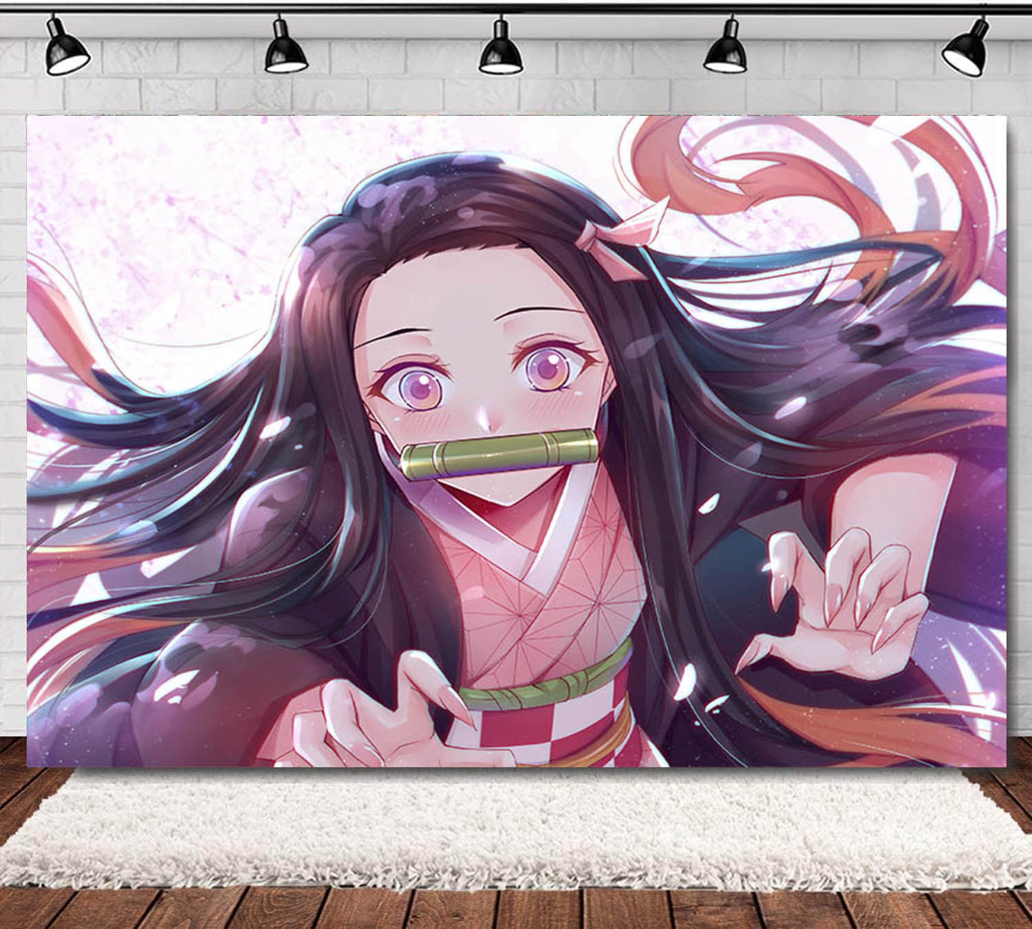 Demon Slayer themed backdrop, 60×40 inch Nezuko birthday backdrop ...