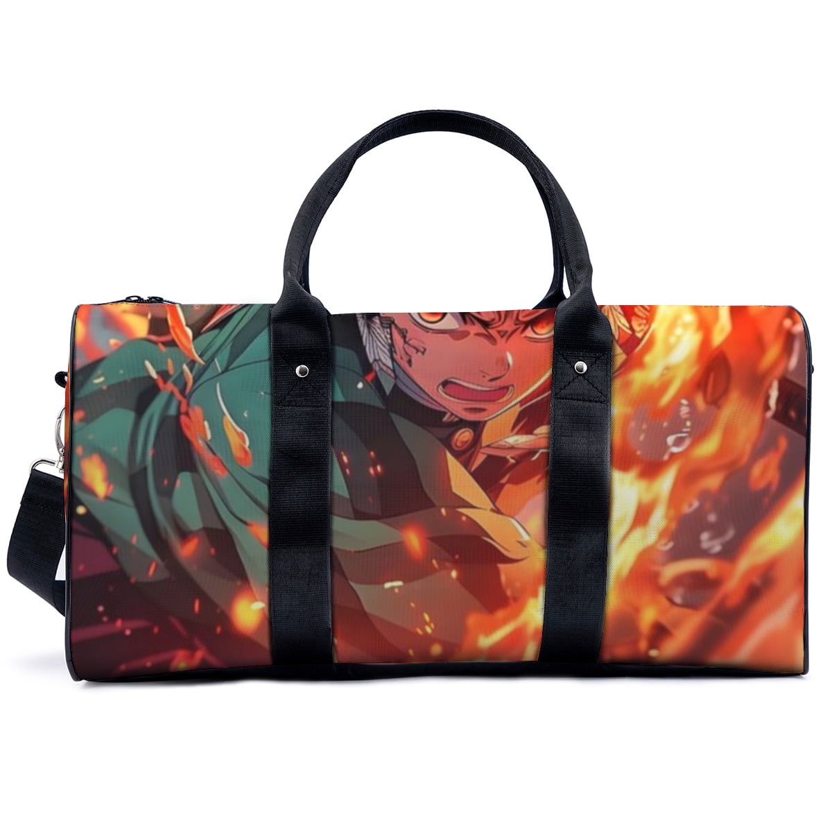 Demon SlayerCartoon Travel Luggage Bag with Shoulder Strap Tote ...