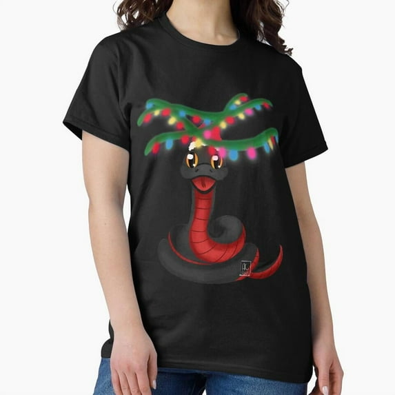 Demon Snake Christmas With A Serpent And A St. Nick Hat Funny Reptile ...