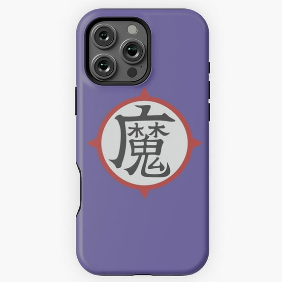 Demon Symbol Kanji Inspired Design iPhone Case 17 16 15 14 13 12 11 Pro ...