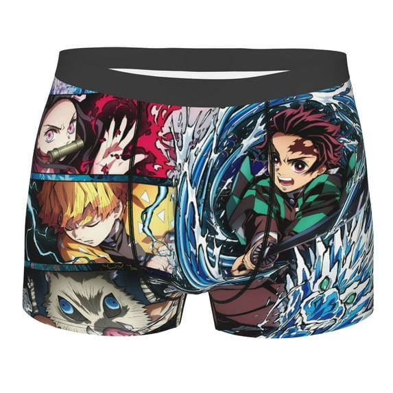Demon Tanjiro Kamado Breathable Men's Boxer Briefs Underwear Cool ...