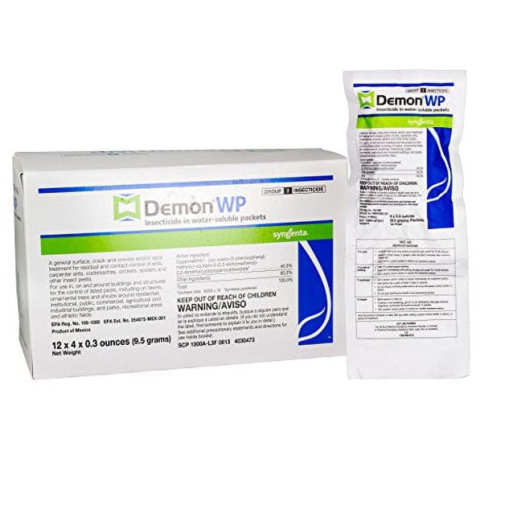 Demon WP Insecticide Cypermethrin 40%, 4 Packets for Spider Prevention ...