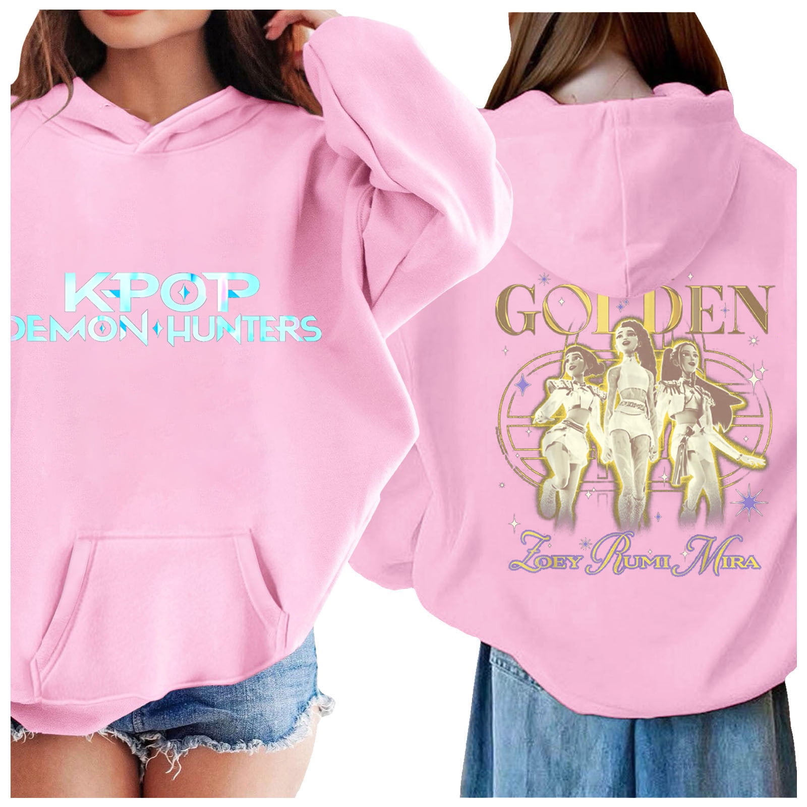 DemonHunters by kpopsinger Girls Casual Hooded Pullover Sweatshirt With ...