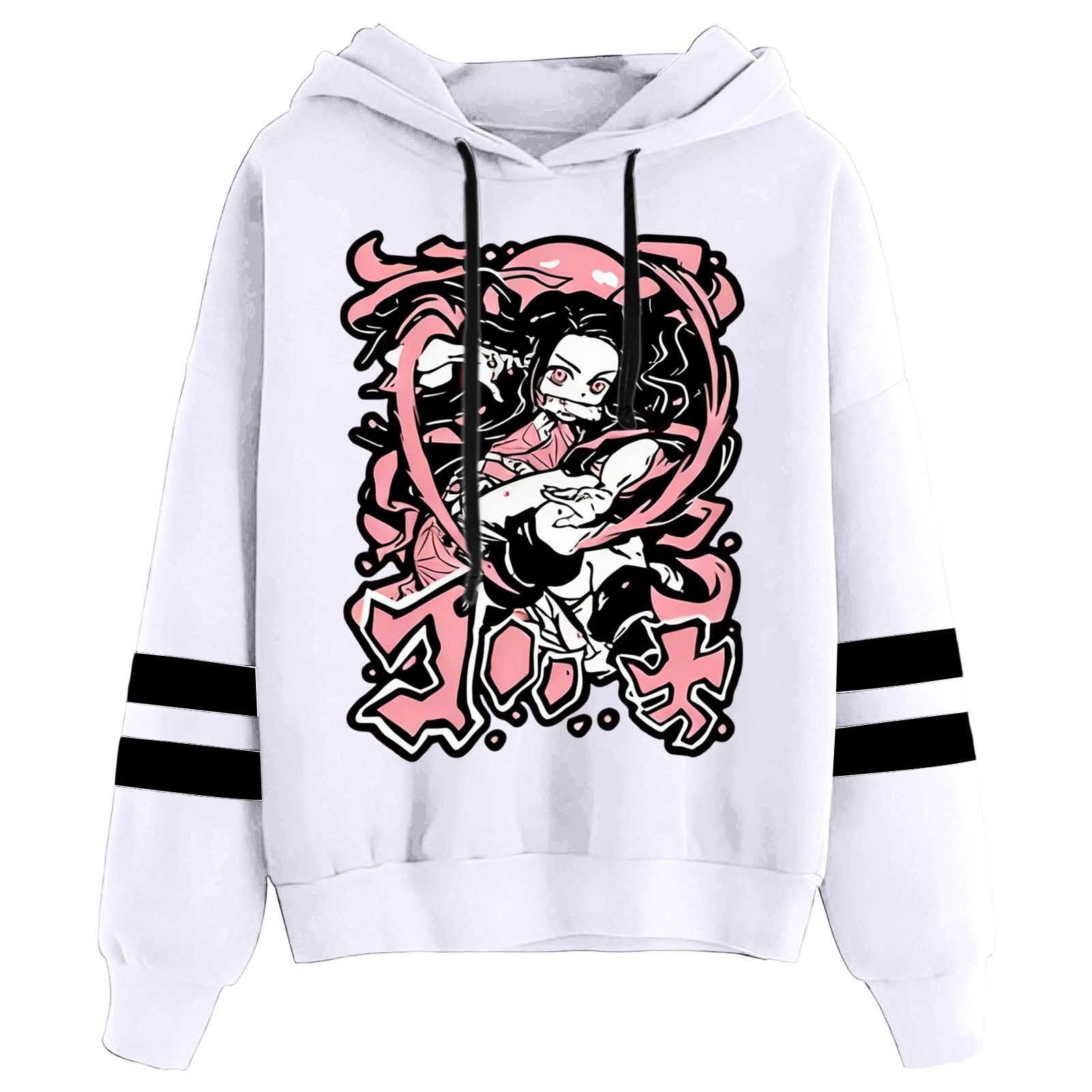 DemonSlayer Kamado Nezuko Unisex Casual Pullover Hoodie Fashion Long ...