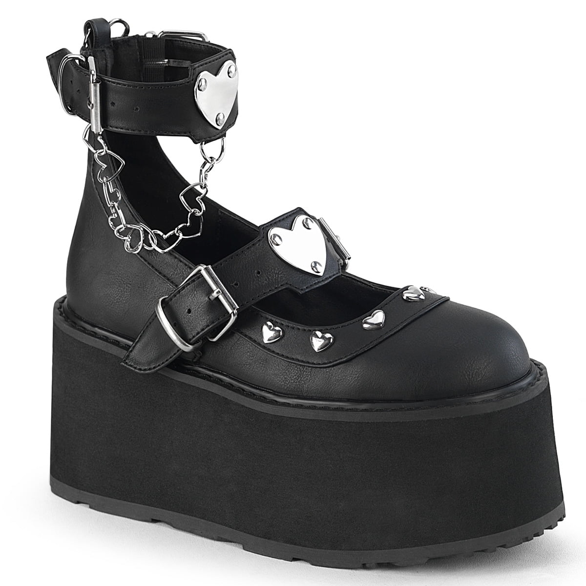 Demonia DAMNED-56 Women's 4 1/2" Platform Maryjane Shoes with Dual ...
