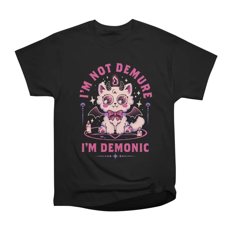 Demonic Cat T-Shirt Tee Gift For Him Merch For Her Apparel For Friend ...