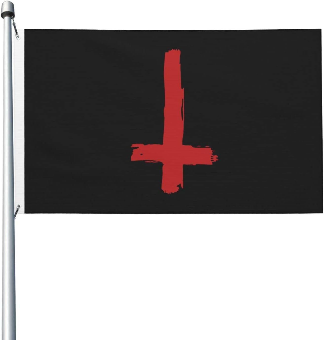 Demonic Inverted Cross Flag 3x5 Ft Outdoor Decoration Banner Yard Flag ...