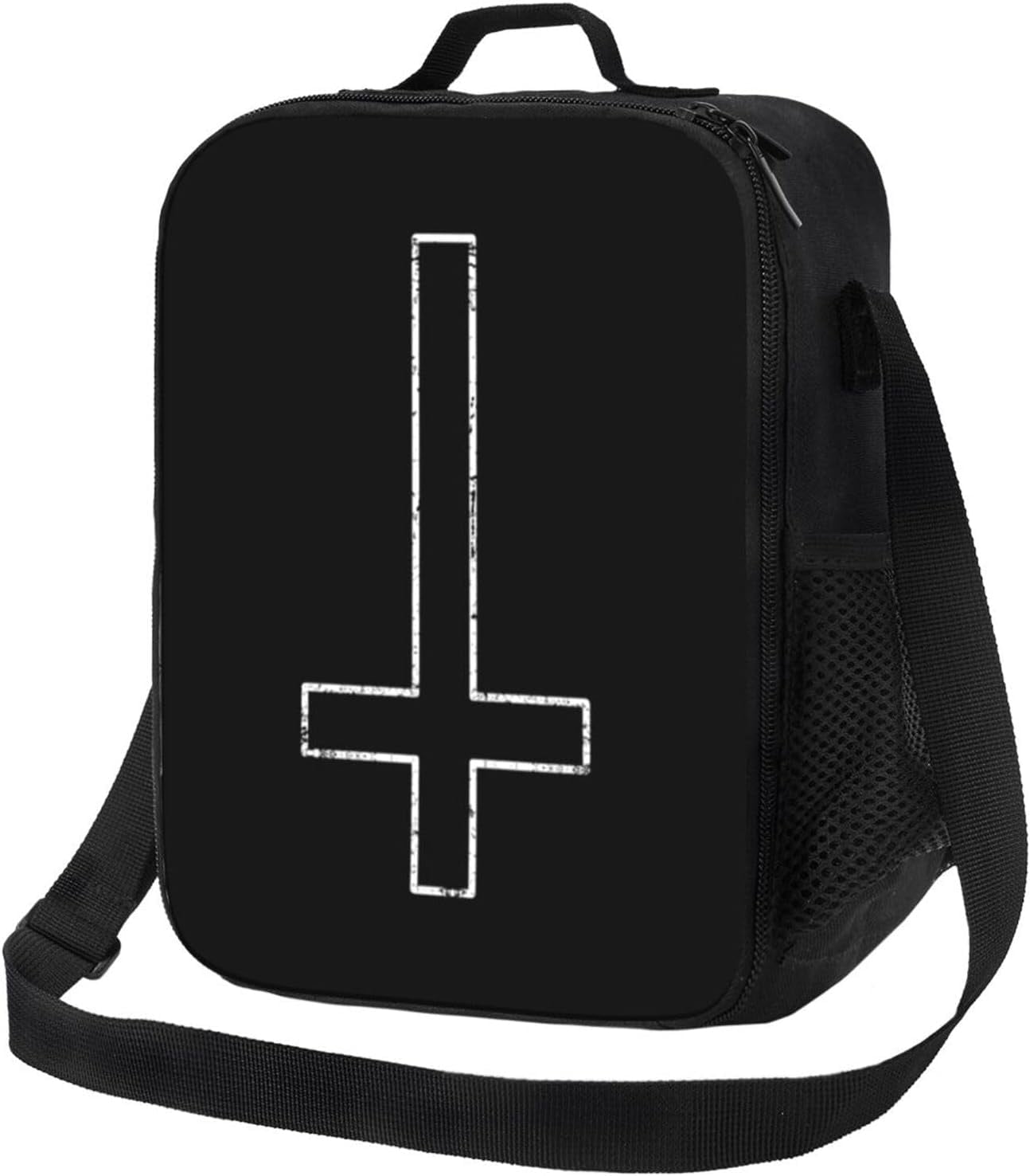 Demonic Inverted Cross Lunch Box with Side Pocket Leakproof Portable ...