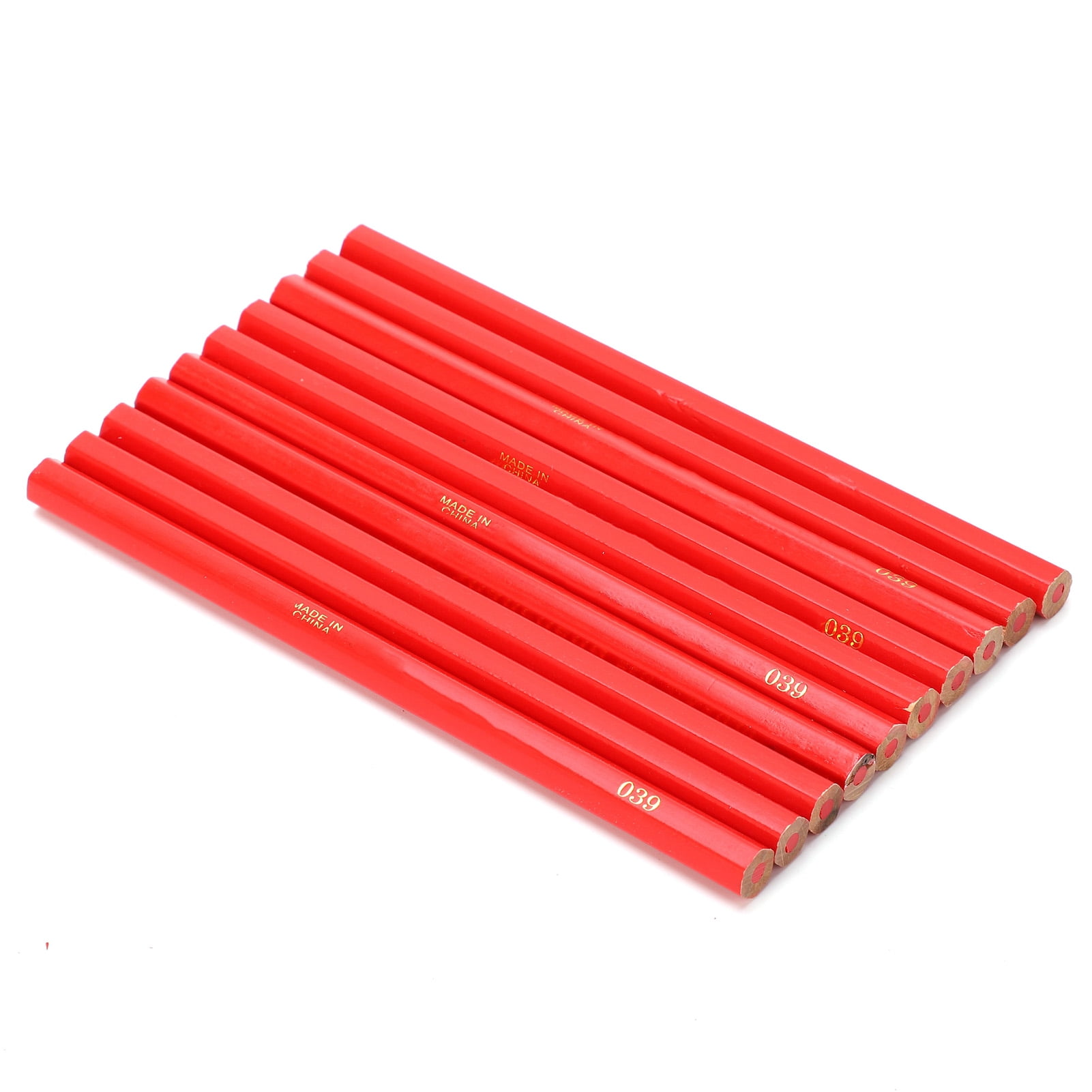 Demonsen Construction Pencils,Carpenter Pencils,10Pcs Red Carpenter ...